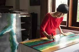 Exposition des peintures sur laque de Saeko Ando, une artiste japonaise ...